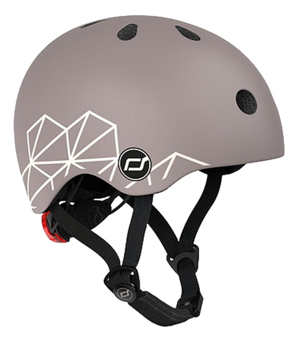 Scoot and Ride Brown Lines Maat XXS-S Kinderhelm | MamaLoes